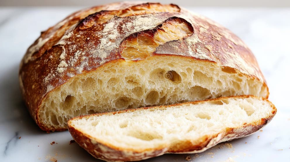 A Loaf of Bread with a Bite Taken Out of it Stock Illustration ...