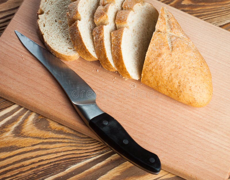 Loaf of Bread on the Boards Stock Photo - Image of bakery, dark: 76718508