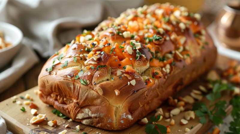 A Loaf of Bread Bursting with Diced Papaya and Toasted Macadamia Nuts ...