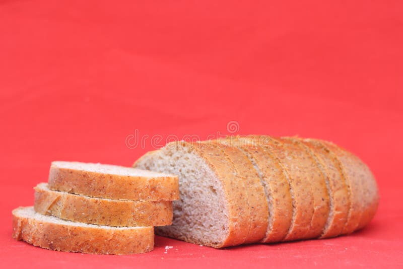 Loaf of Bread, Cut into Slices, Fresh Bread. Stock Image - Image of ...