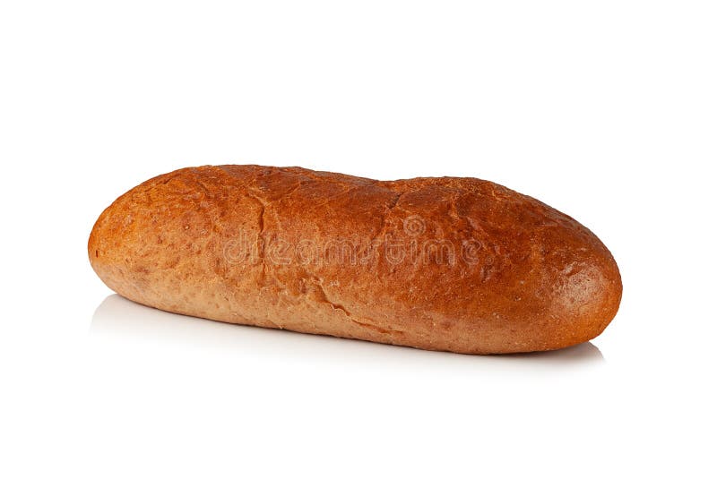 Loaf of Bread on White Background Stock Image - Image of crust, closeup ...