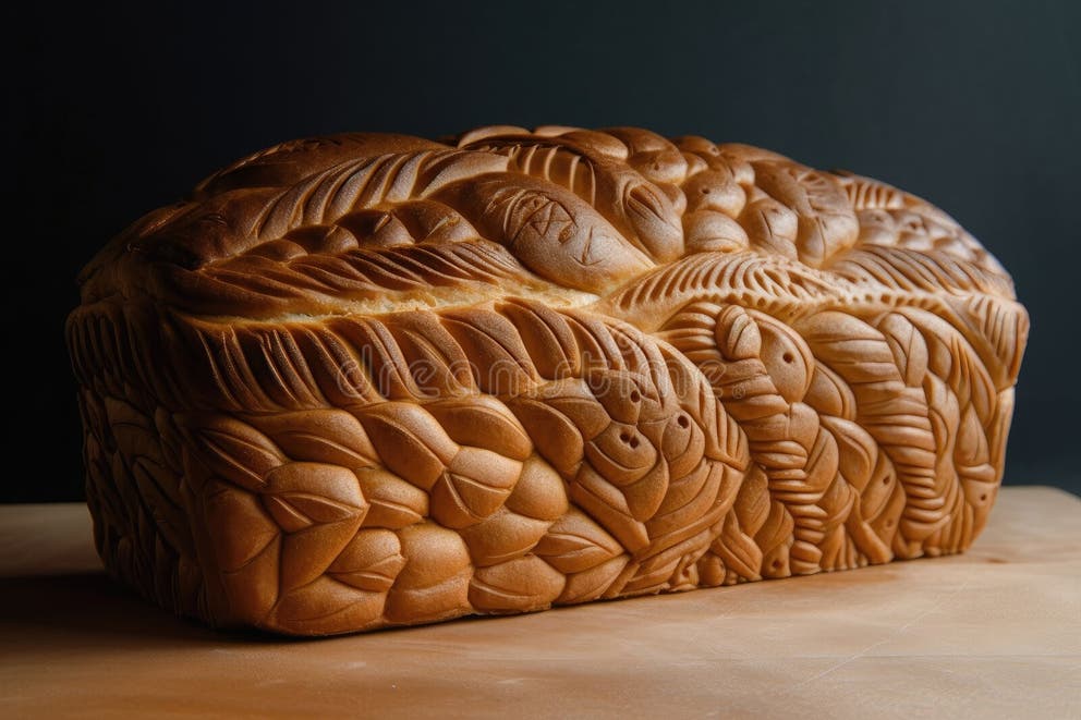 A Loaf of Bread with an Intricate, Three-dimensional Pattern from Being ...