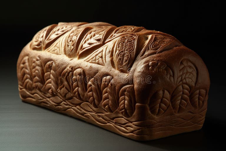 A Loaf of Bread with an Intricate, Three-dimensional Pattern from Being ...