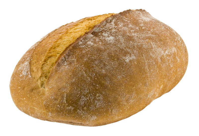 Loaf of Bread Isolated on White Background Stock Image - Image of wheat ...