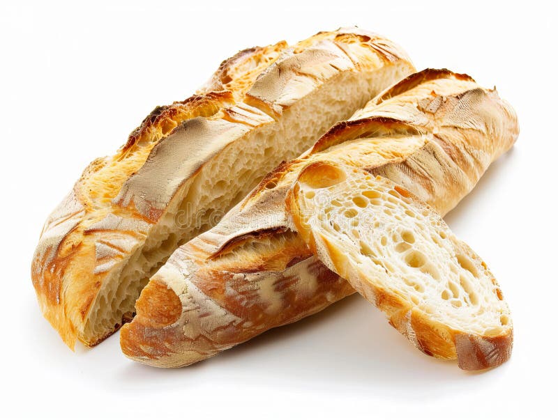 A Loaf of Bread with a Slice Cut Off Stock Photo - Image of hard, dough ...