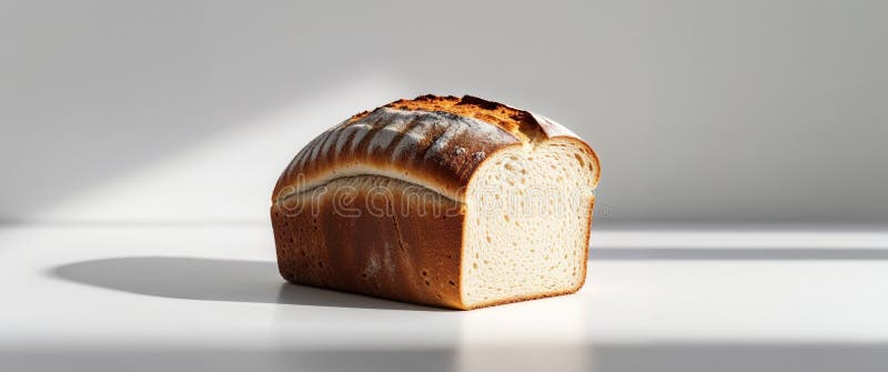 A Loaf of Bread with a Slice Cut Out of it Stock Image - Image of slice ...