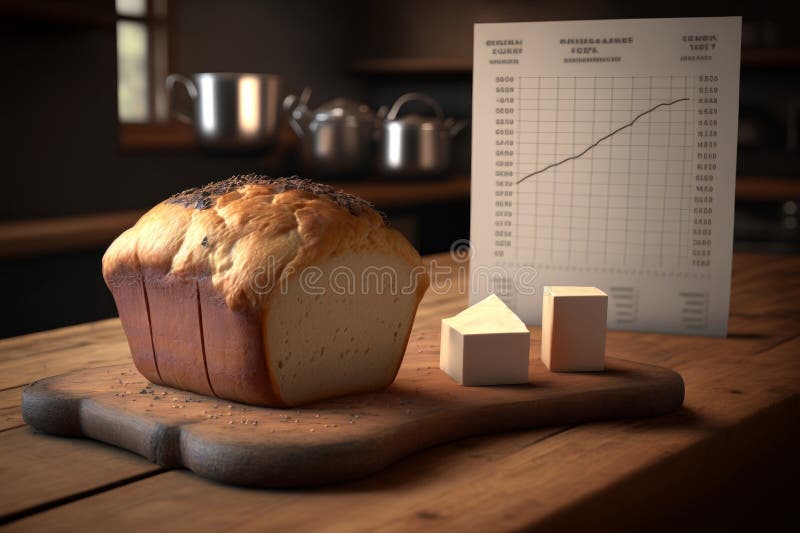 A Loaf of Bread on the Table Stock Illustration - Illustration of beer ...