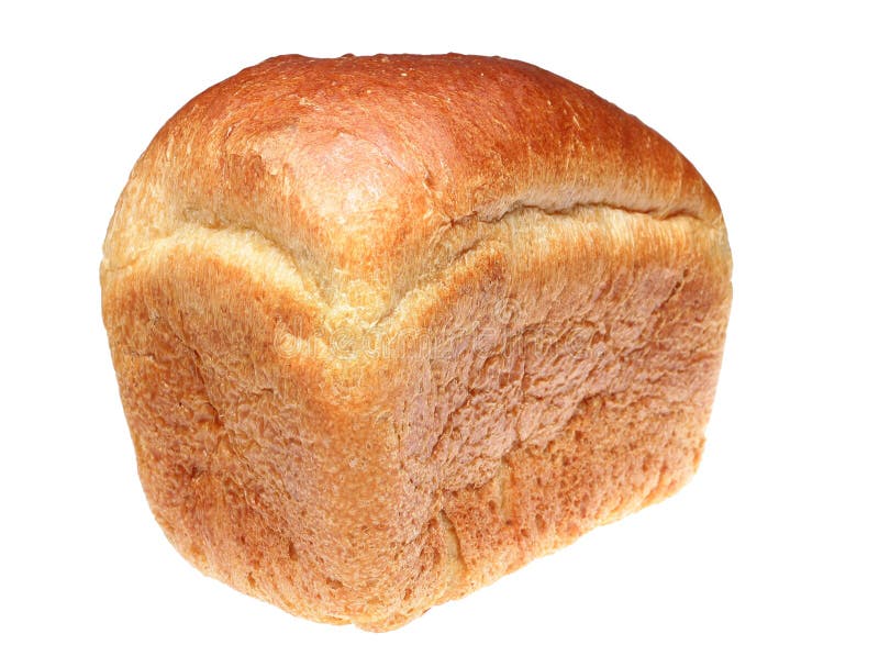 Loaf of Bread on a White Background Stock Photo - Image of fresh ...