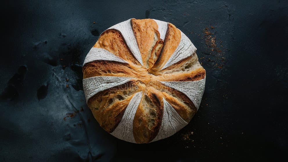 A Loaf of Bread with a White Stripe on it Stock Illustration ...