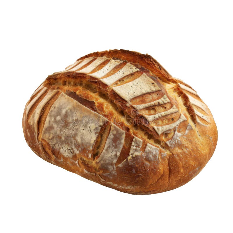 A Loaf of Crusty Sourdough Bread Stock Illustration - Illustration of ...