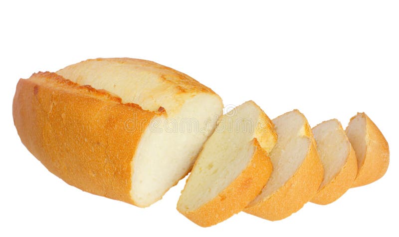Loaf, cut into slices stock photo. Image of natural, isolated - 20416130
