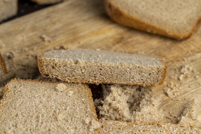 A Loaf of Dark Rye Sour Bread in the Kitchen Stock Image - Image of ...