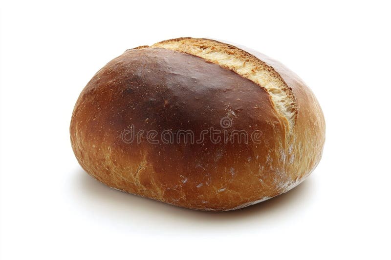 A Loaf of Fresh Bread on a Clean White Surface Stock Image - Image of ...