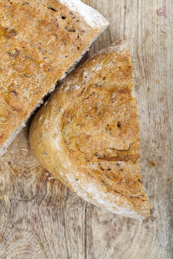 A Loaf of Light Colored Bread Stock Photo - Image of flour, closeup ...