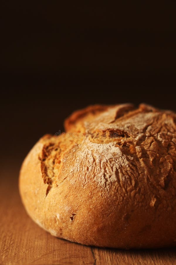 A Loaf of Rye Bread in Rustic Style Stock Photo - Image of loaf, wood ...