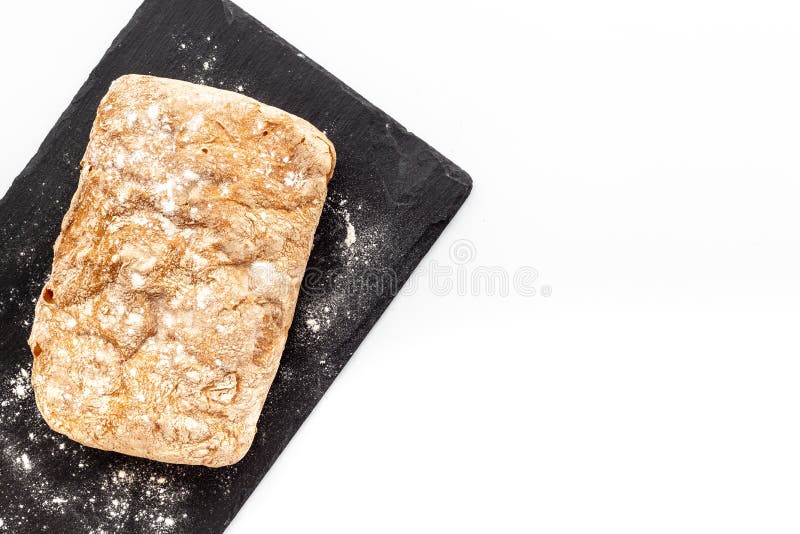 Loaf of Rye Bread Top View. Bread on Cutting Board Stock Image - Image ...