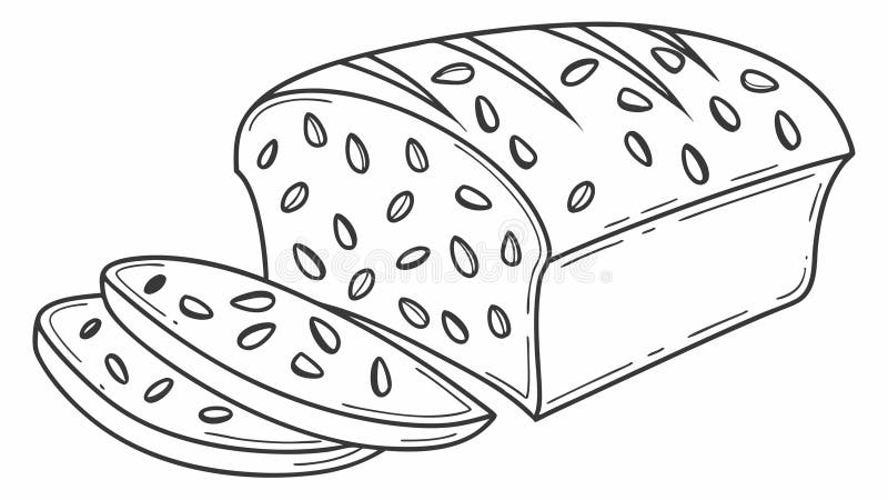 Loaf of Sliced Bread Vector Illustration Bakery Item, Vector Design ...
