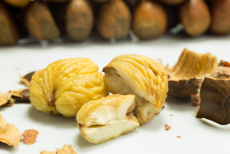 Loaf of steamed chestnuts stock photo. Image of roasted - 84851314