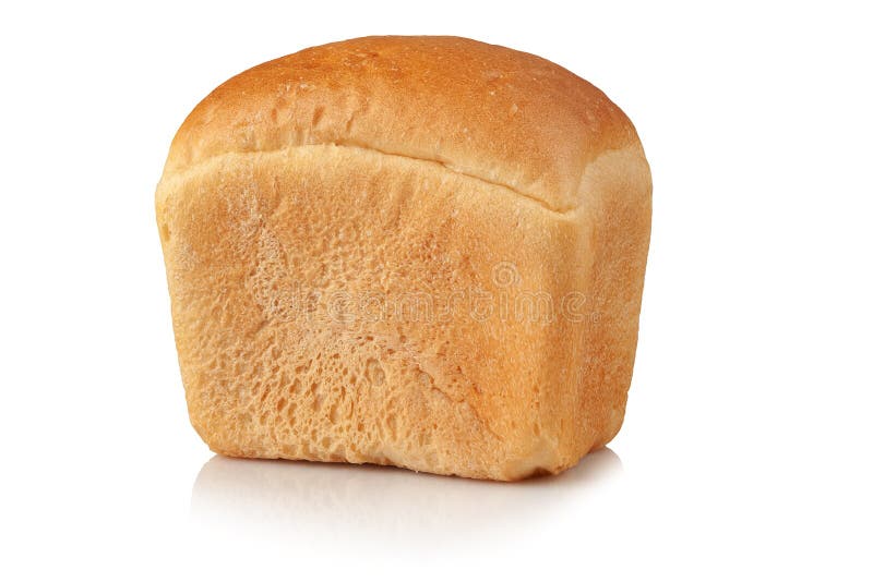 Loaf of Bread on White Background Stock Image - Image of crust, closeup ...