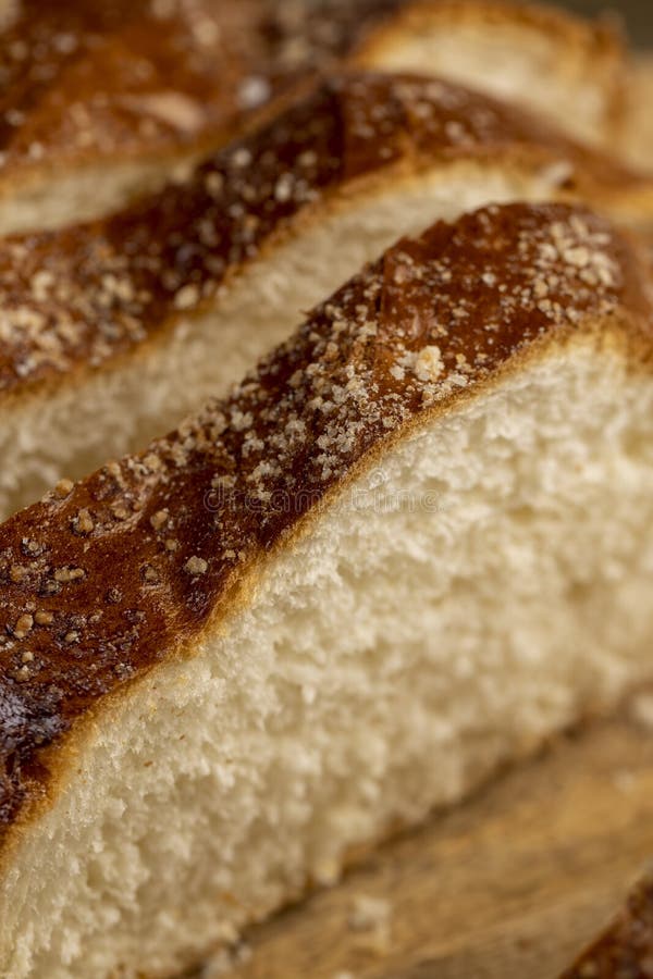 A Soft Loaf of Wheat Flour on the Table Stock Image - Image of white ...