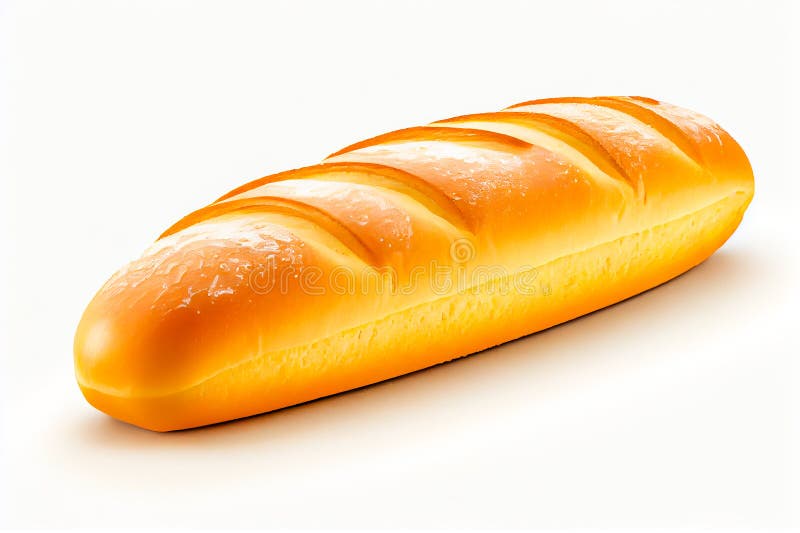 Loaf of Loaf on a White Background. Generative AI, Generative, AI Stock ...