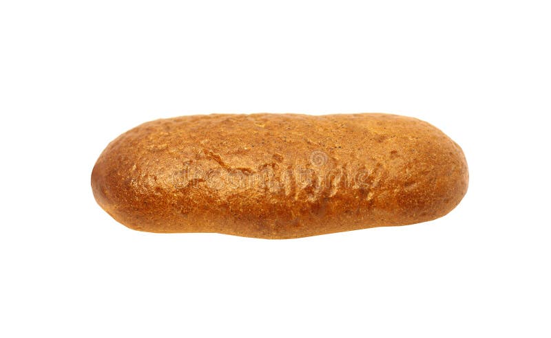 Loaf of White Bread with Golden Crust Isolated on White Stock Photo ...
