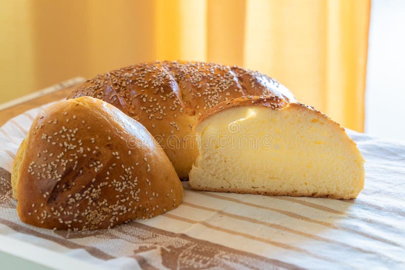 Loaf of White Bread on the Table Stock Image - Image of cook, culinary ...