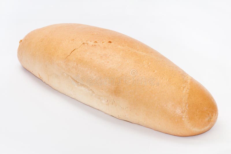 A Loaf of White Bread on a White Background Stock Image - Image of ...
