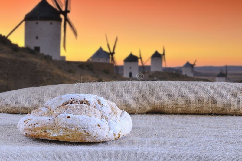 Loaf and windmill. stock photo. Image of fresh, grin - 48564496