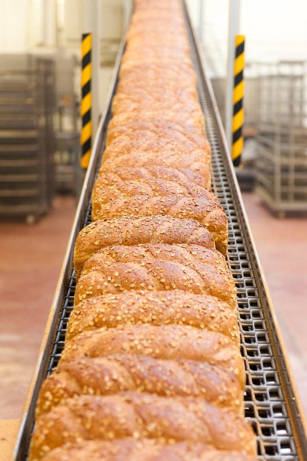 Loafs of Bread in the Factory Stock Photo - Image of industry, loaf ...