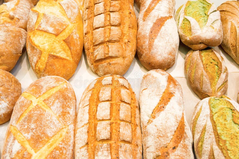 Loafs of fresh bread stock photo. Image of bake, baked - 162662160