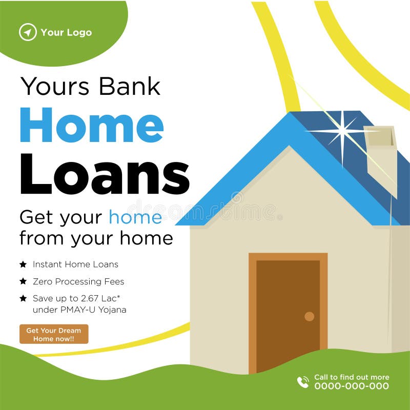 Banner Design of Yours Bank Home Loans Stock Vector - Illustration of ...