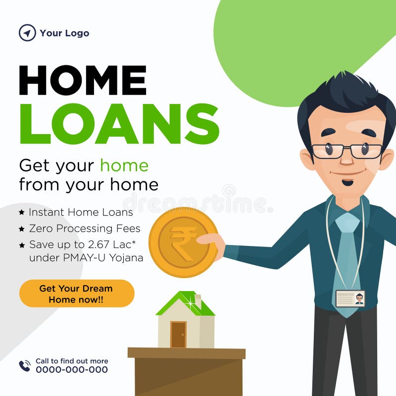 Banner Design of Home Loans Stock Vector - Illustration of loan ...