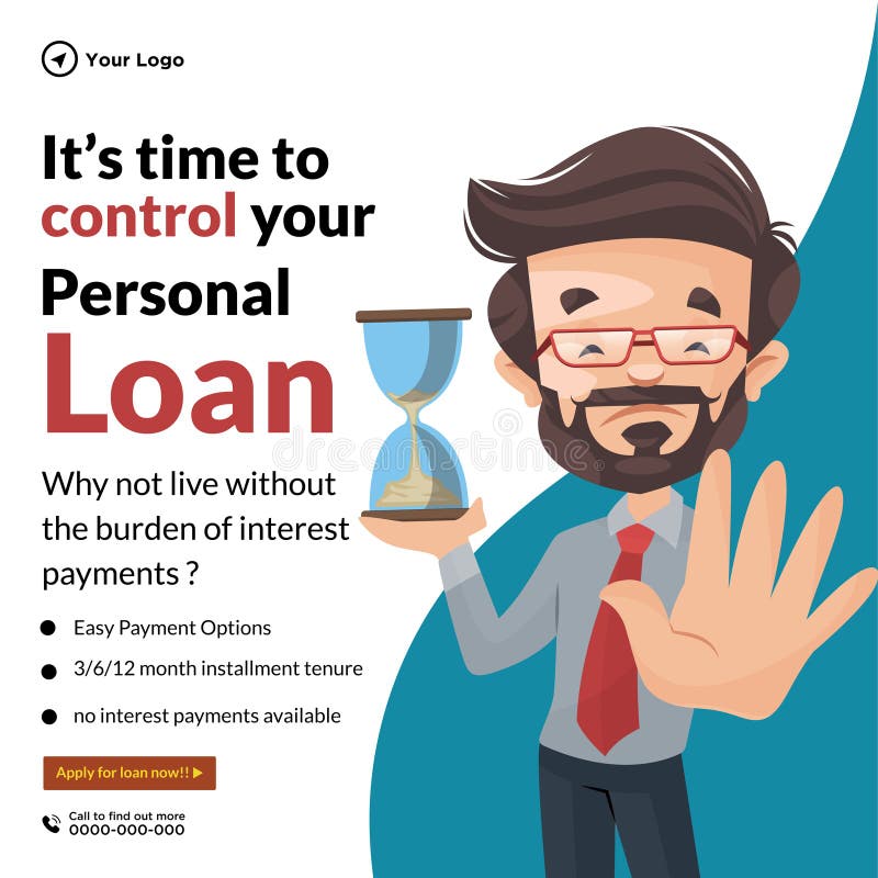 Banner Design of Control Your Personal Loan Stock Vector - Illustration ...