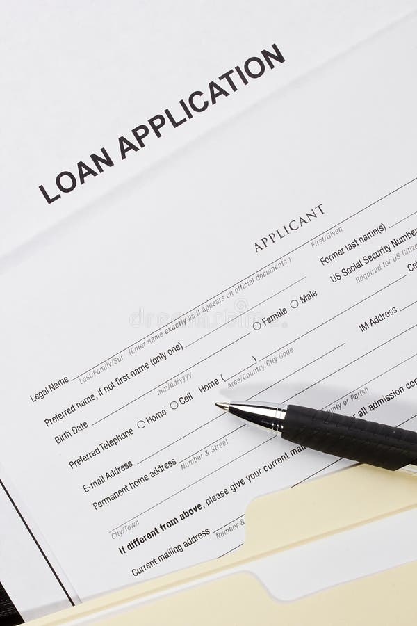 Approved Loan Application Form and Dollar Bills Stock Photo - Image of ...