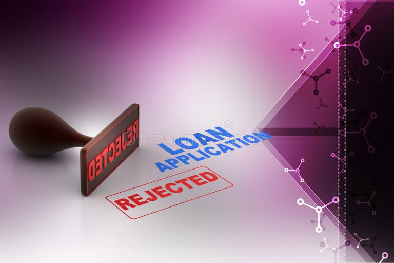 Loan Application Rejection Concept Stock Illustration - Illustration of ...