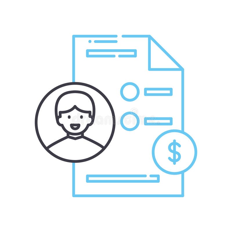 Loan Application Status Line Icon, Outline Symbol, Vector Illustration ...