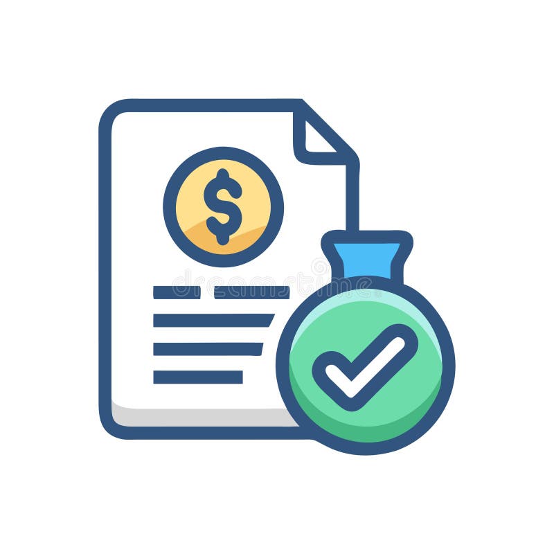 Loan Approval Process Icon stock vector. Illustration of tools - 352800493