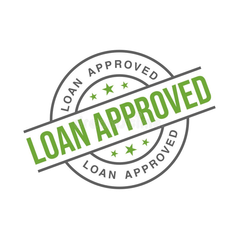 Loan Approved Letter Rubber Stamp Template Stock Vector - Illustration ...