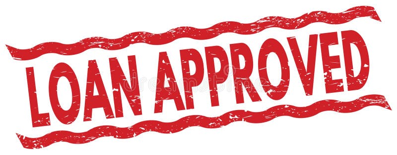 LOAN APPROVED Text on Red Lines Stamp Sign Stock Illustration ...