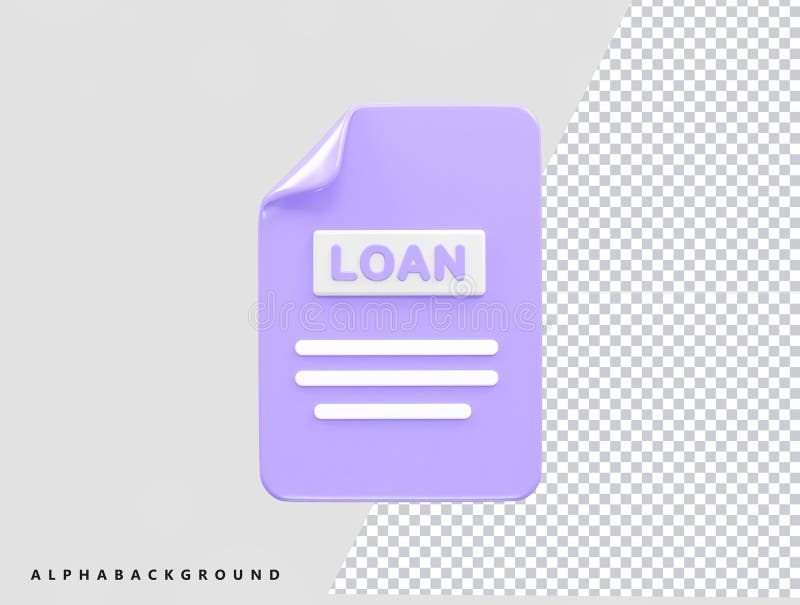 Loan Bank Icon Vector Illustration Element 3d Rendering Transparent Eps ...