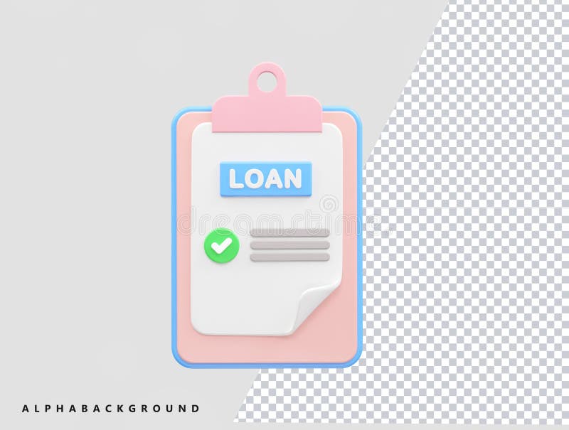 Loan Bank Icon Vector Illustration Element 3d Rendering Transparent Eps ...