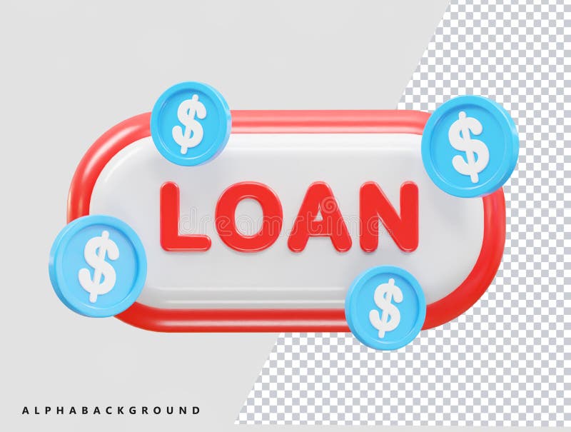 Loan Bank Icon Vector Illustration Element 3d Rendering Transparent Eps ...