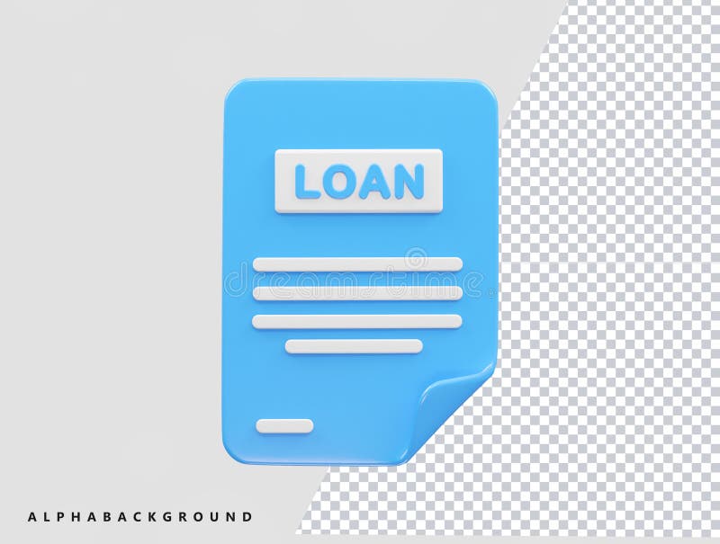 Loan Bank Icon Vector Illustration Element 3d Rendering Transparent Eps ...