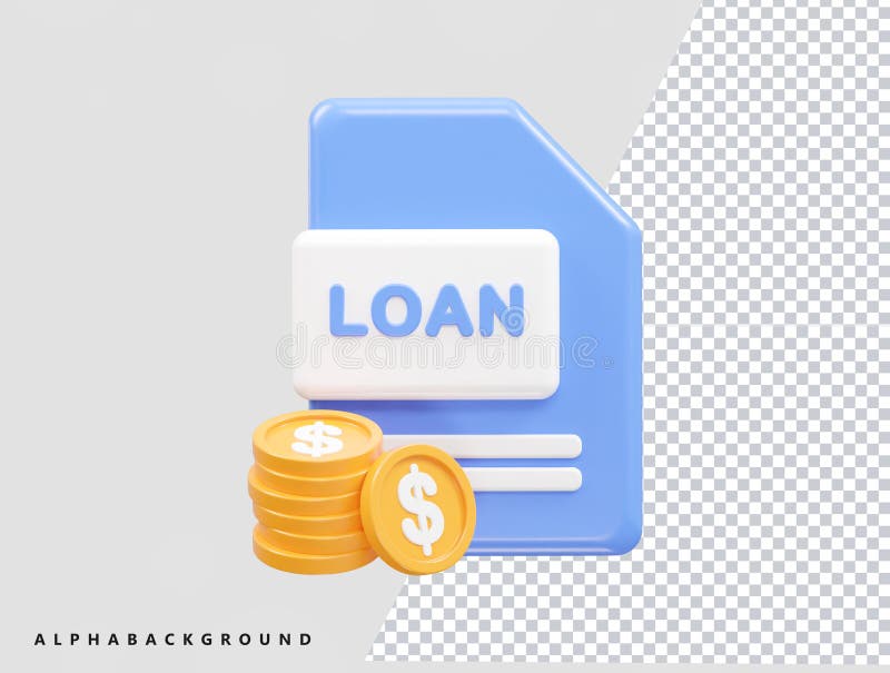 Loan Bank Icon Vector Illustration Element 3d Rendering Transparent Eps ...