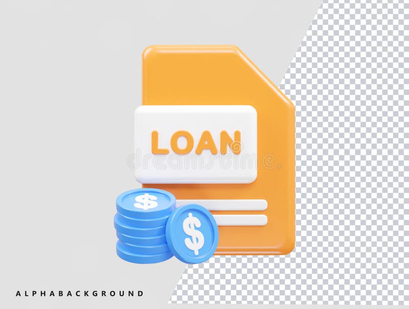 Loan Bank Icon Vector Illustration Element 3d Rendering Transparent Eps ...