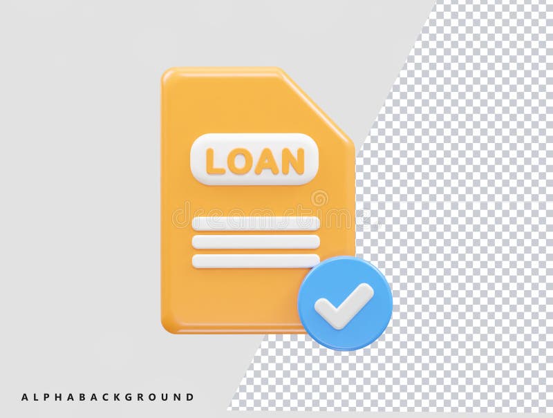 Loan Bank Icon Vector Illustration Element 3d Rendering Transparent Eps ...