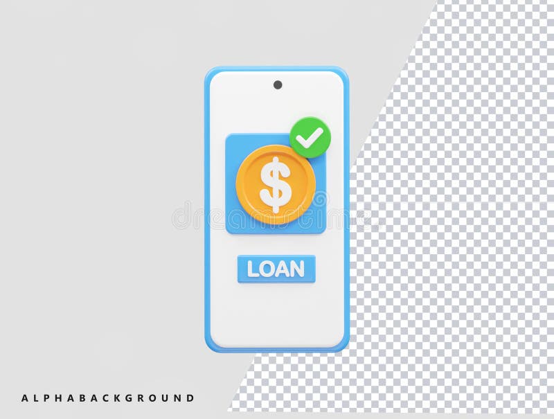 Loan Bank Icon Vector Illustration Element 3d Rendering Transparent Eps ...