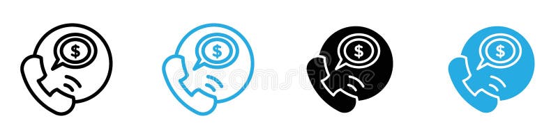 Loan Call Icon Vector Set Collection for Web Stock Vector ...