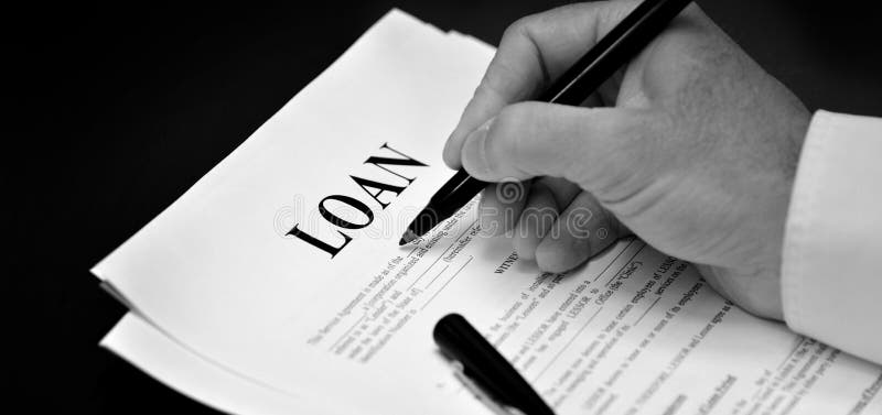 Loan Document Agreement on Desk with Pen Stock Photo - Image of form ...